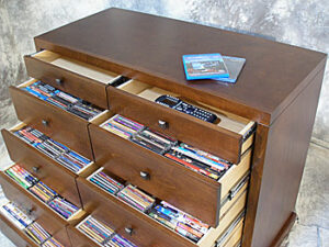 Media Storage Cabinets with Drawers; Great for organizing DVDs, Blu ...